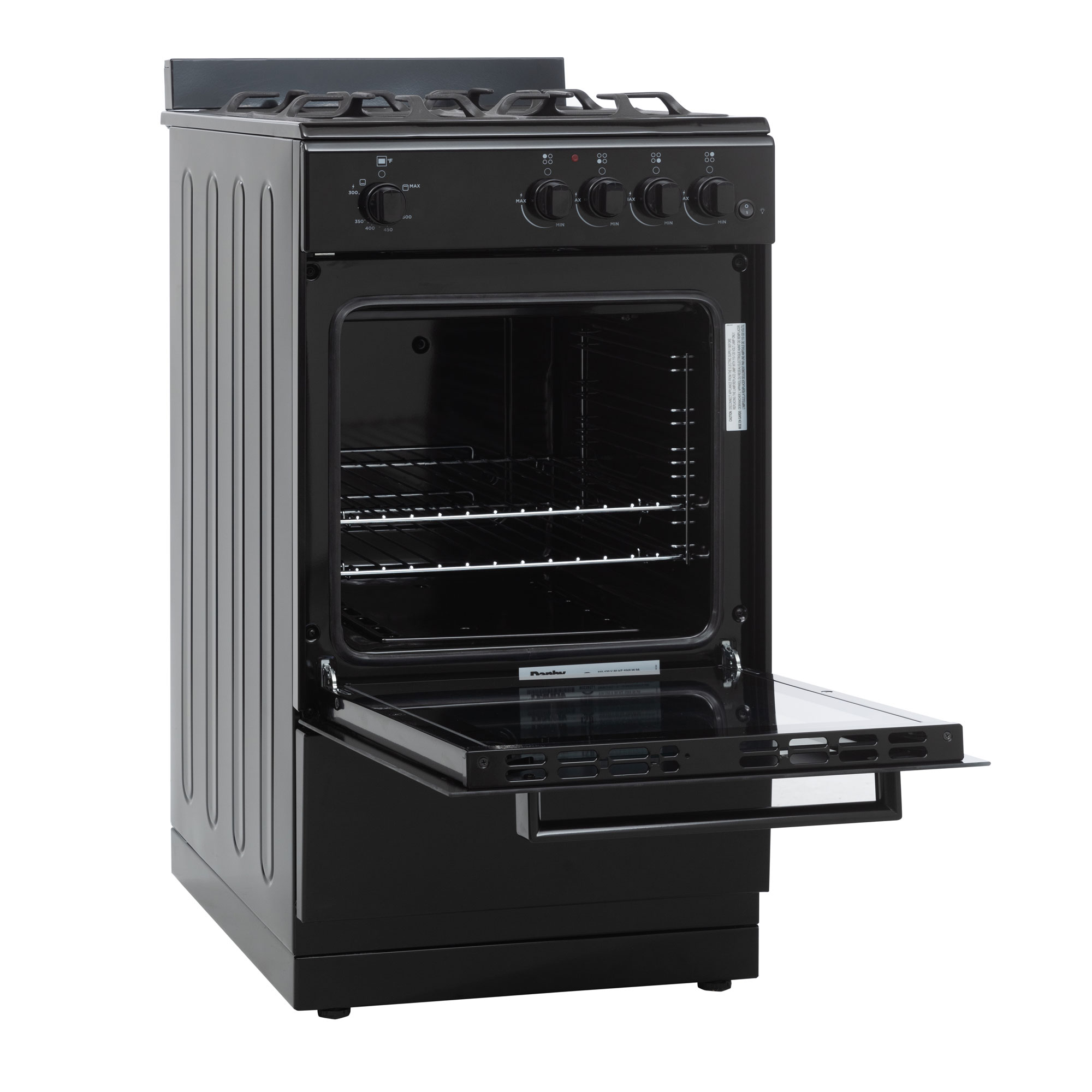 Danby 20" Wide Gas Range in Black () - DR20V1BGLP | Danby USA