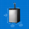 Danby 5.4 cu. ft. Dual-Tap Keg Cooler in Stainless Steel Look ...